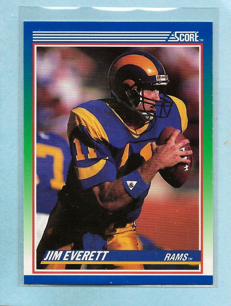 JIM EVERETT - 1990 Score - #4 - Rams - Comb. Shipping | eBay