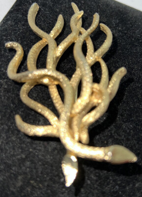 Vintage Twisted Limbs Branches Gold Tone Brooch Pin 3 1/4" Unmarked | eBay