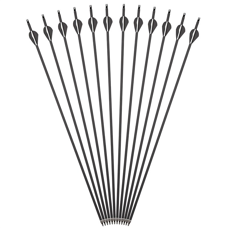 30" / 28" Carbon Arrows Spine 500 Arrows for Archery 40-60 pounds Bow ...