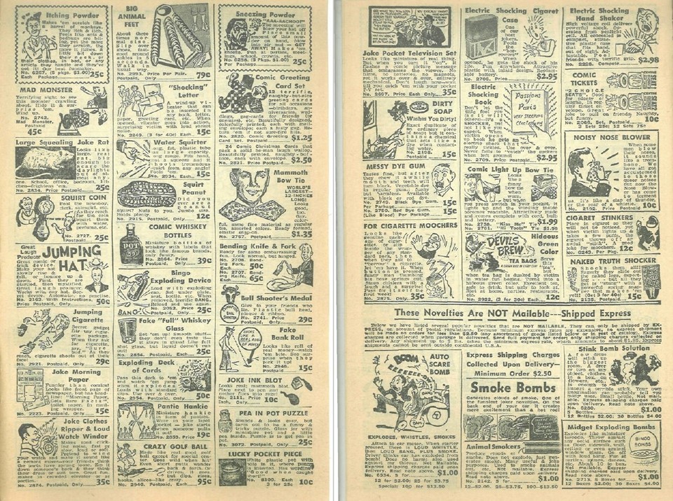 Johnson Smith Co. Curios Gifts Toys Novelty (1940s & 50s) 11 old ...