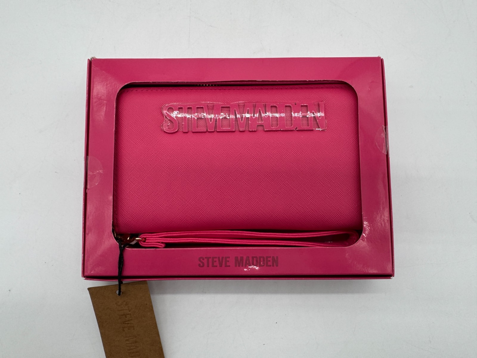 Steve Madden BZIPEEE Boxes Wallet Wristlet SLG-1500 Pink Flash New ...