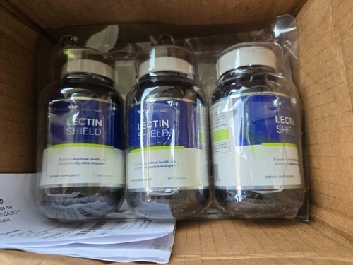 Gundry MD Lectin Shield Lot of 3 Bottles / Jars - Sealed - Manufactured ...