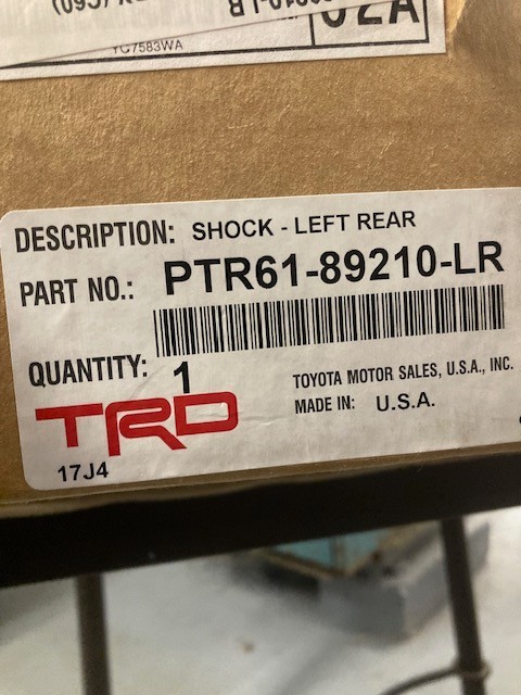 GENUINE 2021-2024 OEM TOYOTA 4RUNNER TRD PRO FOX LEFT REAR SHOCK PTR61 ...