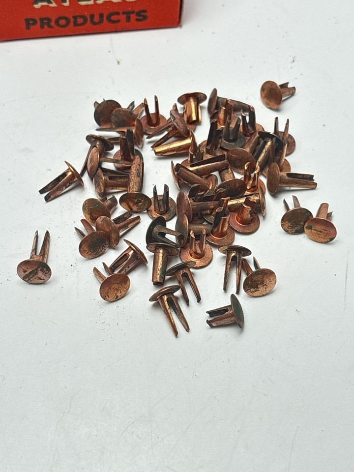 ATLAS Tack #9 50 Pc Assorted Coppered Split Rivets 4/16” To 8/16 ...