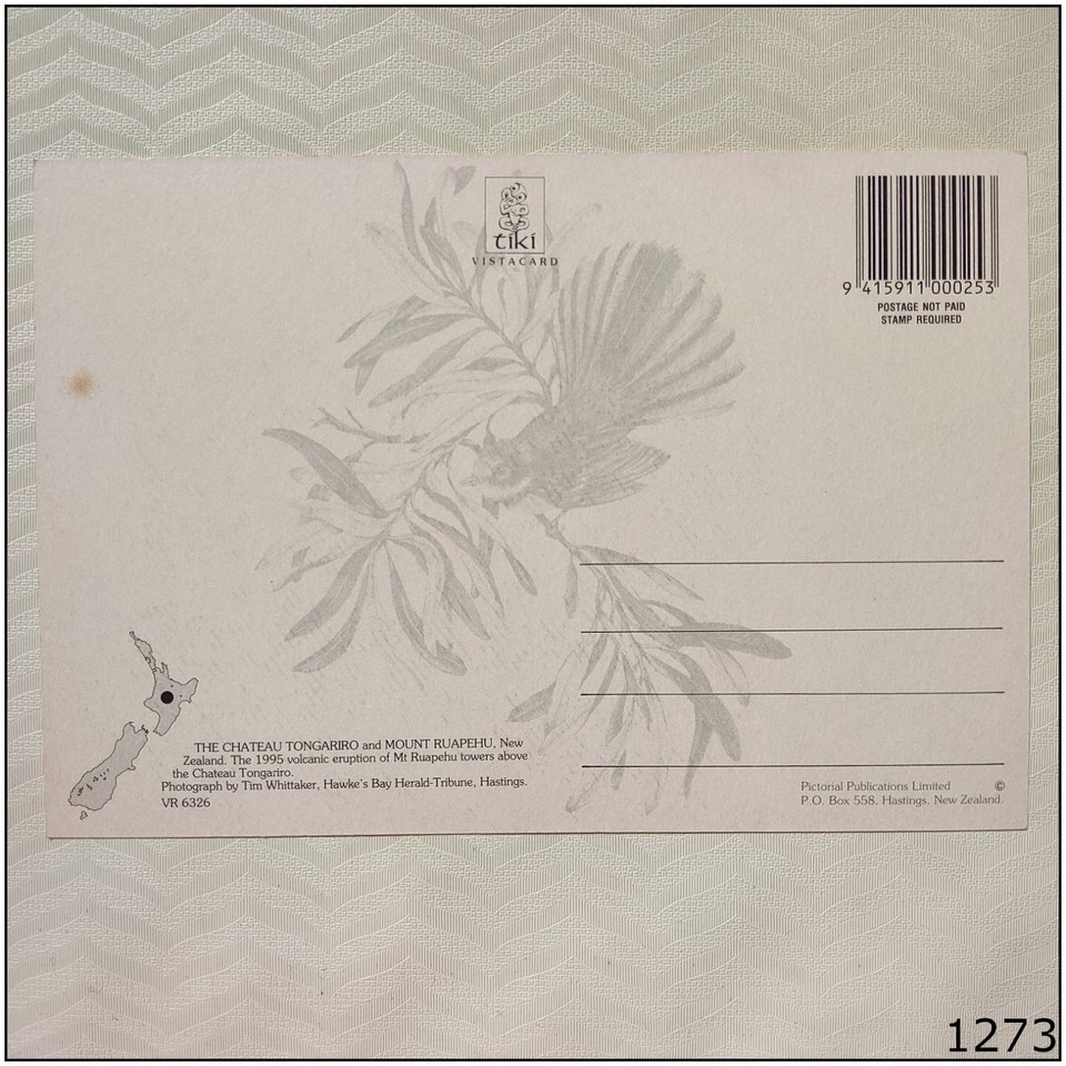 The Chateau Tongariro and Mount Ruapehu New Zealand Large Postcard ...