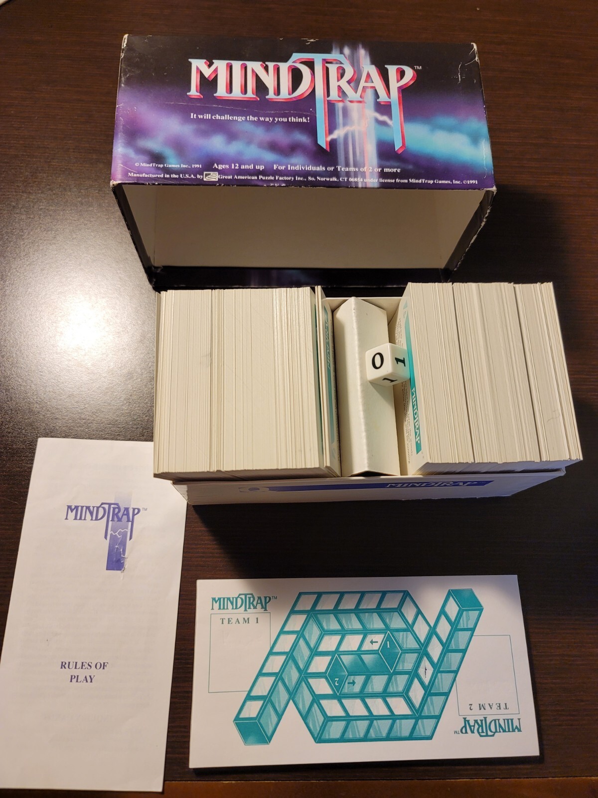 Mindtrap Mind Trap Game 1991 Vintage Complete Great American Puzzle ...