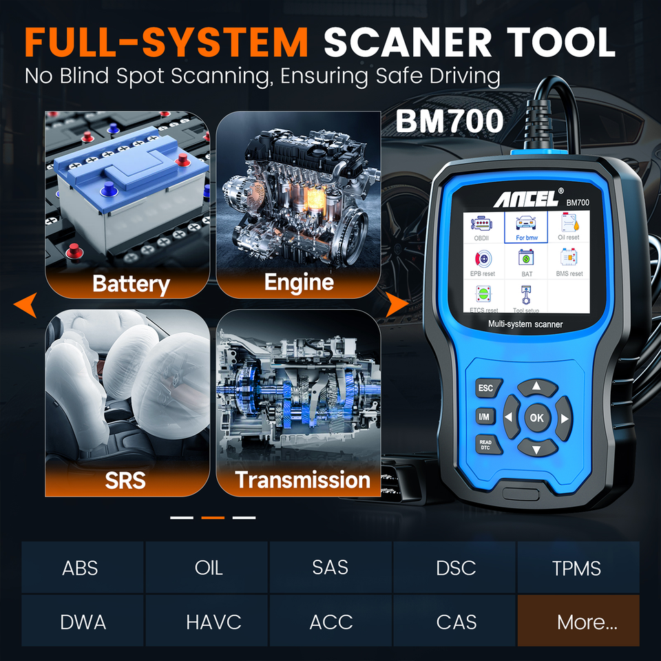 Ancel VD500/VD700/BM500/BM700/LD700/VOD700/BZ700/TD700 OBD2 Code Reader ...