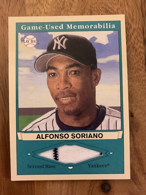 2003 Upper Deck Play Ball Alfonso Soriano Game Used Patch Card PB-AS1 ...