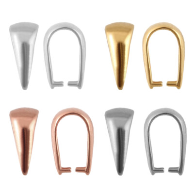 Sterling Silver Pinch Bails for Jewelry Making * Many Sizes & Platings ...