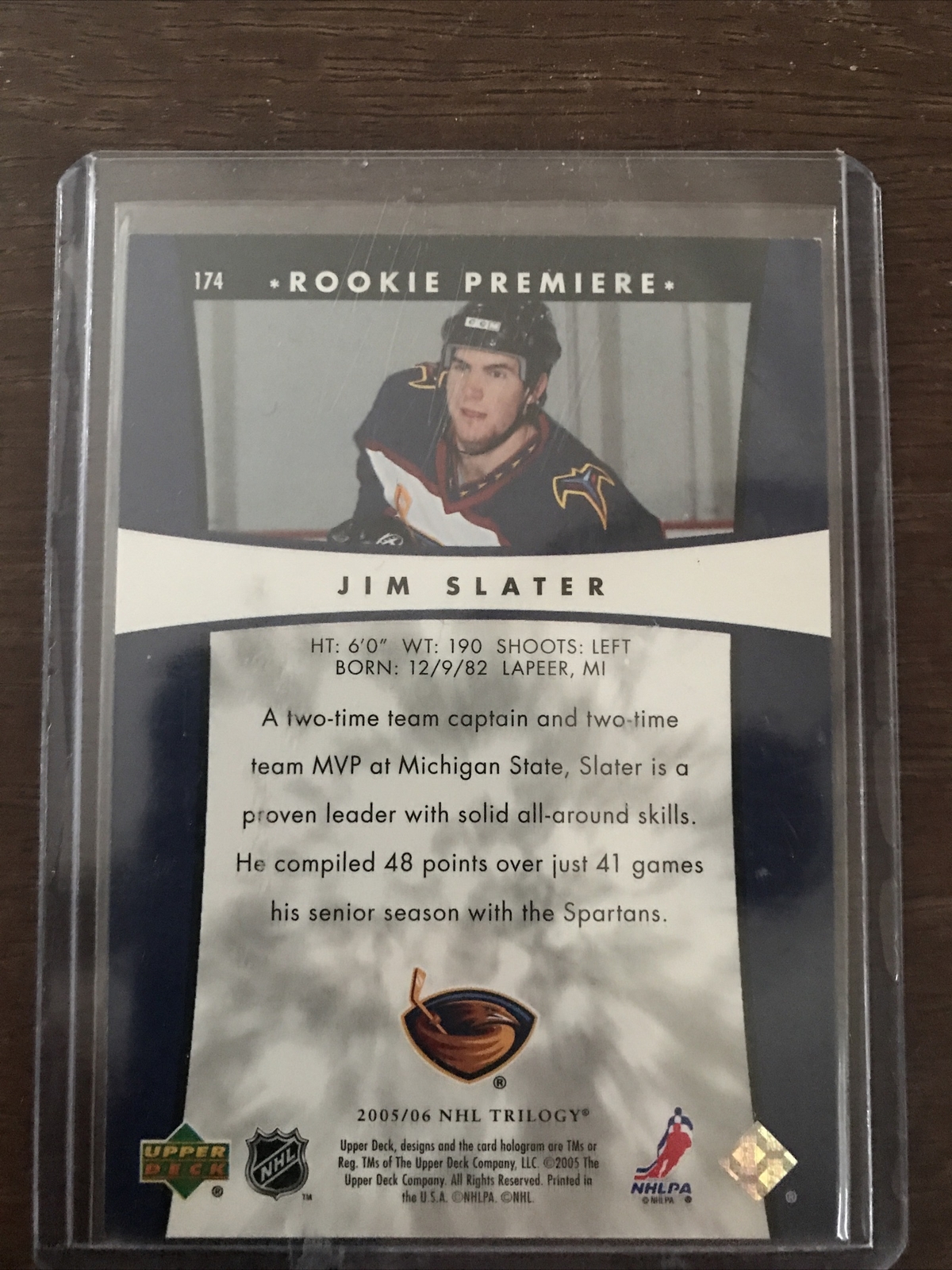 2005-06 Upper Deck Trilogy - Rookie Premiere #174 Jim Slater /999 (RC ...