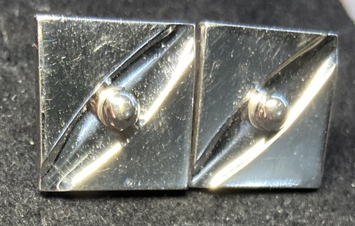 Vintage Swank Silver Tone Square Cufflinks Mens Fashion | eBay