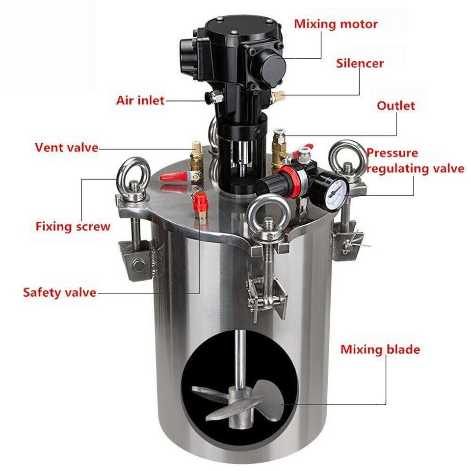 1-15L 304 Stainless Steel Dispenser Pressure Tank Storage Tank ...