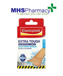 Elastoplast Extra Tough Strong Adhesion Waterproof Fabric Plasters ...