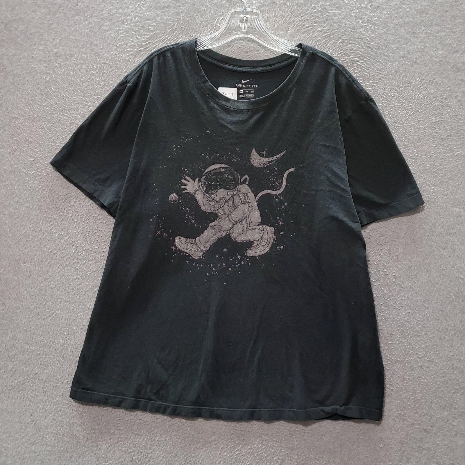 Nike Air Men T-Shirt 2XL Black Logo Astronaut Breakdance Graphic Tee ...