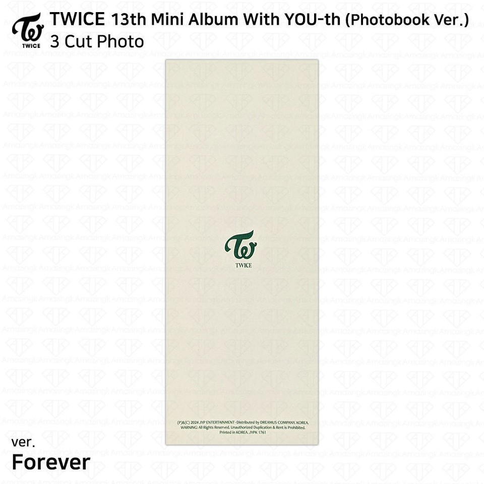 TWICE 13th Mini Album With YOU-th Youth Photocard Poster Film Sticker ...
