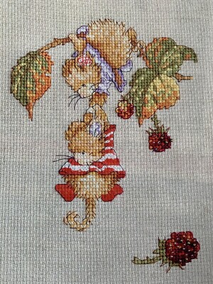 The Mice Will Play Adorable Motif Cross stitch Design chart | eBay