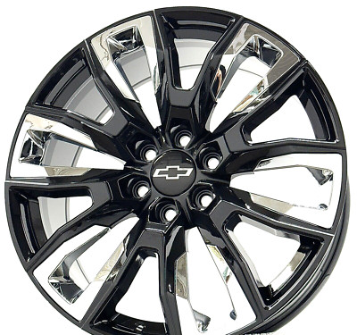 22" Gloss Black Chrome OE 95513 Replica Rims 2025 Chevy High Country ...