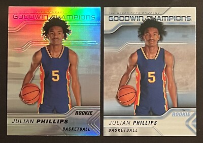 (2) 2023 UPPER DECK JULIAN PHILLIPS #P43 #50 GOODWIN CHAMPIONS PLATINUM ...