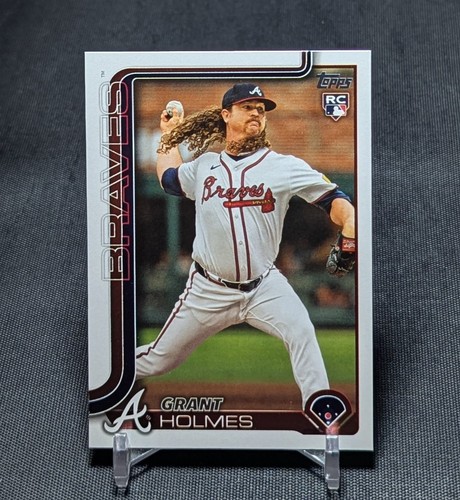 Grant Holmes Rookie RC 2025 Topps Series 2 Baseball Card #414 Atlanta ...
