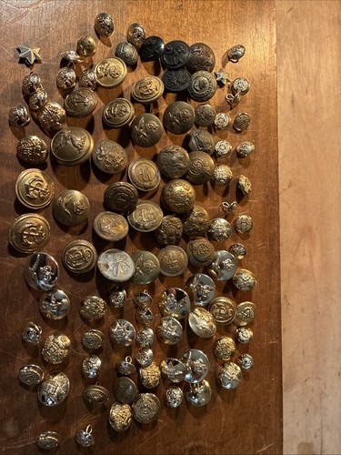 Military Buttons Great Job Lot Loose Great Army Buttons All Different ...