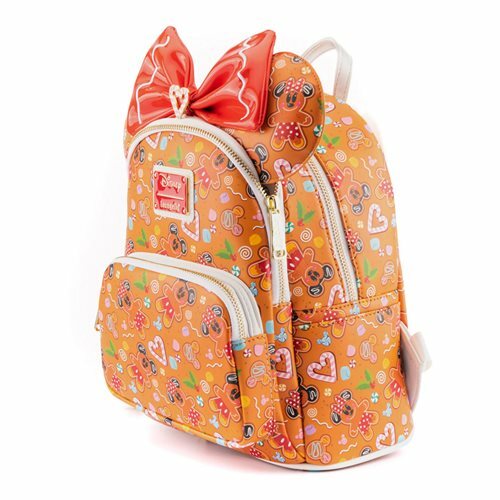 LOUNGEFLY X Disney Mickey & Minnie Mouse Gingerbread Mini Backpack and ...