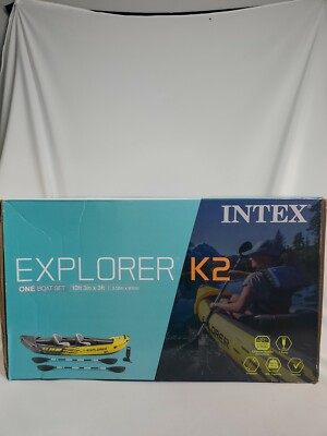 Intex Explorer K2 Inflatable Kayak with Oars and Hand Pump In Hand ...