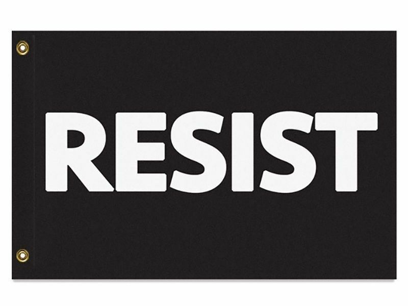 Black RESIST Flag, All Sizes, Anti-Trump Resistance Anti-Fascist ...