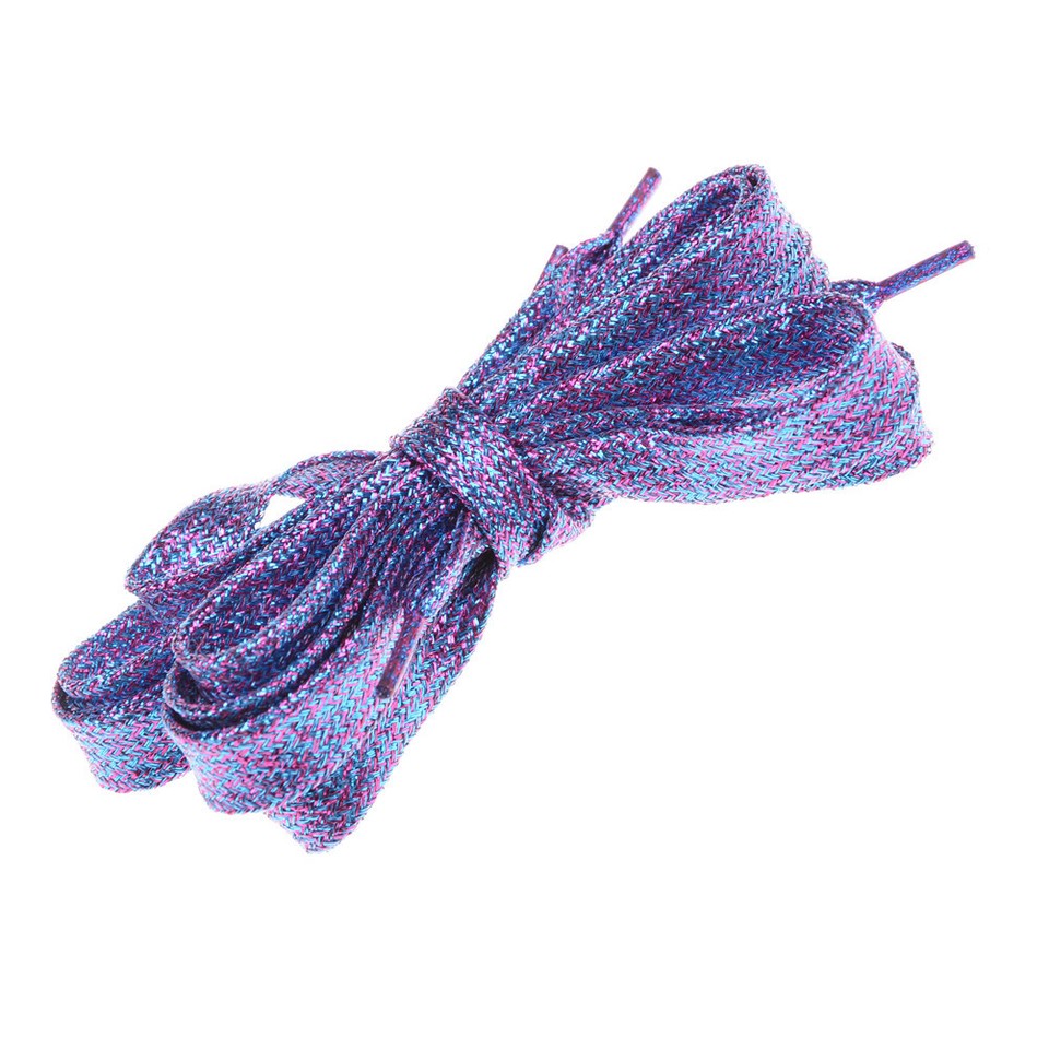 Shiny Gold Silver thread Shoelaces Sport Sneakers Flat Bootlaces Shoe ...