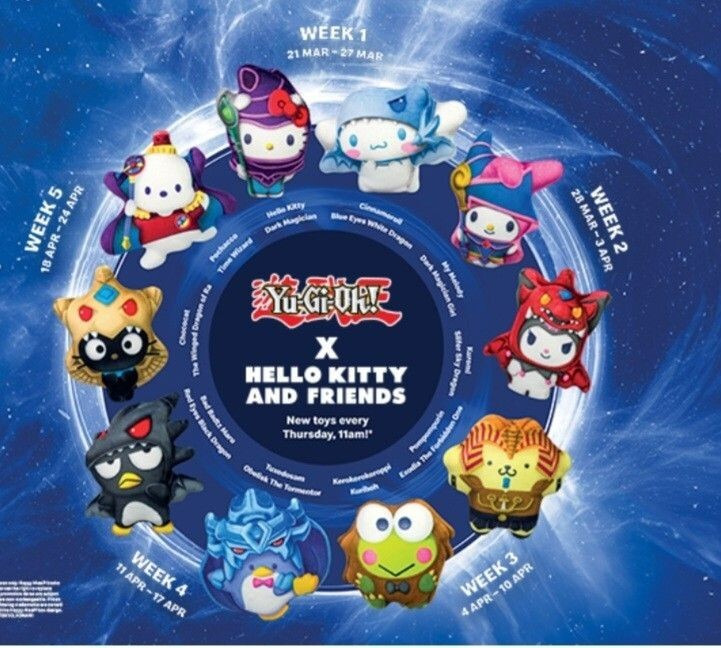 McDonalds YuGiOh! x Hello Kitty Plush Toy | Hello Kitty as Dark ...