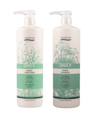 Natural Look DAILY HERBAL Shampoo AND Conditioner DUO PACK - 1L | eBay ...