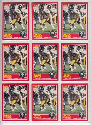 Brian Hinkle 1989 Score NFL Football Lot of 9 Rookie Cards # 206 ...