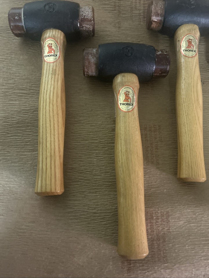 NEW THOREX TOOLS SOFT FACE RAWHIDE LEATHER HAMMER MALLET - MADE IN ...