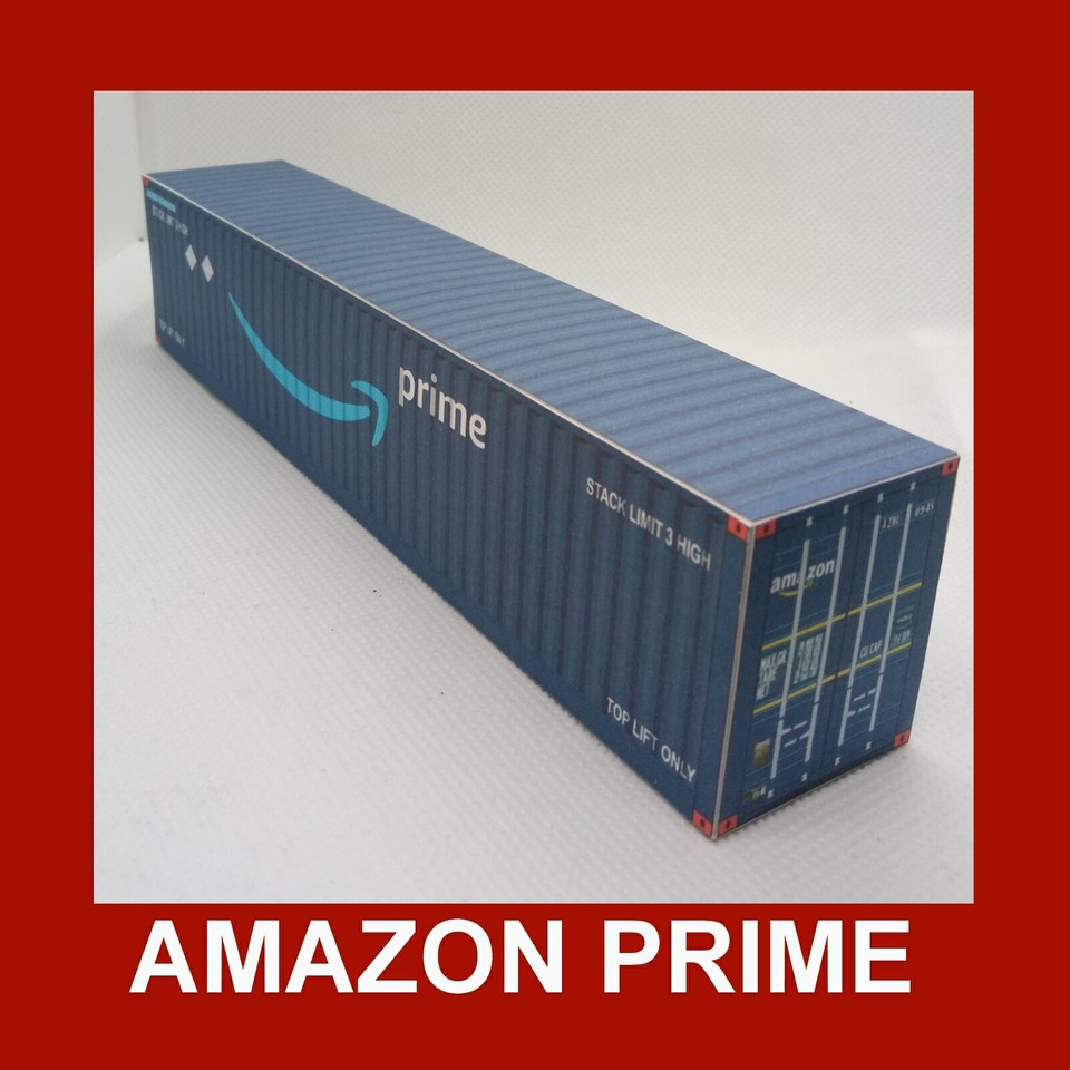 Amazon Prime Collection Model Rail Freight Shipping Containers x 4 HO ...