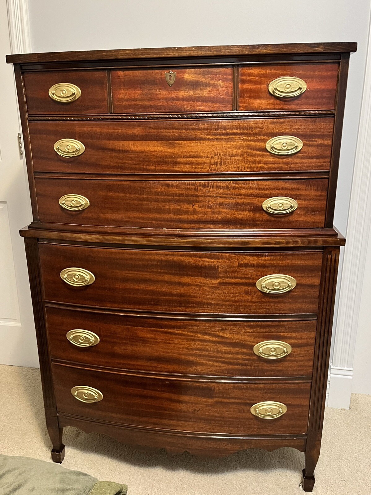 Dixie HighBoy 6 Drawer Mahogany Dresser | eBay