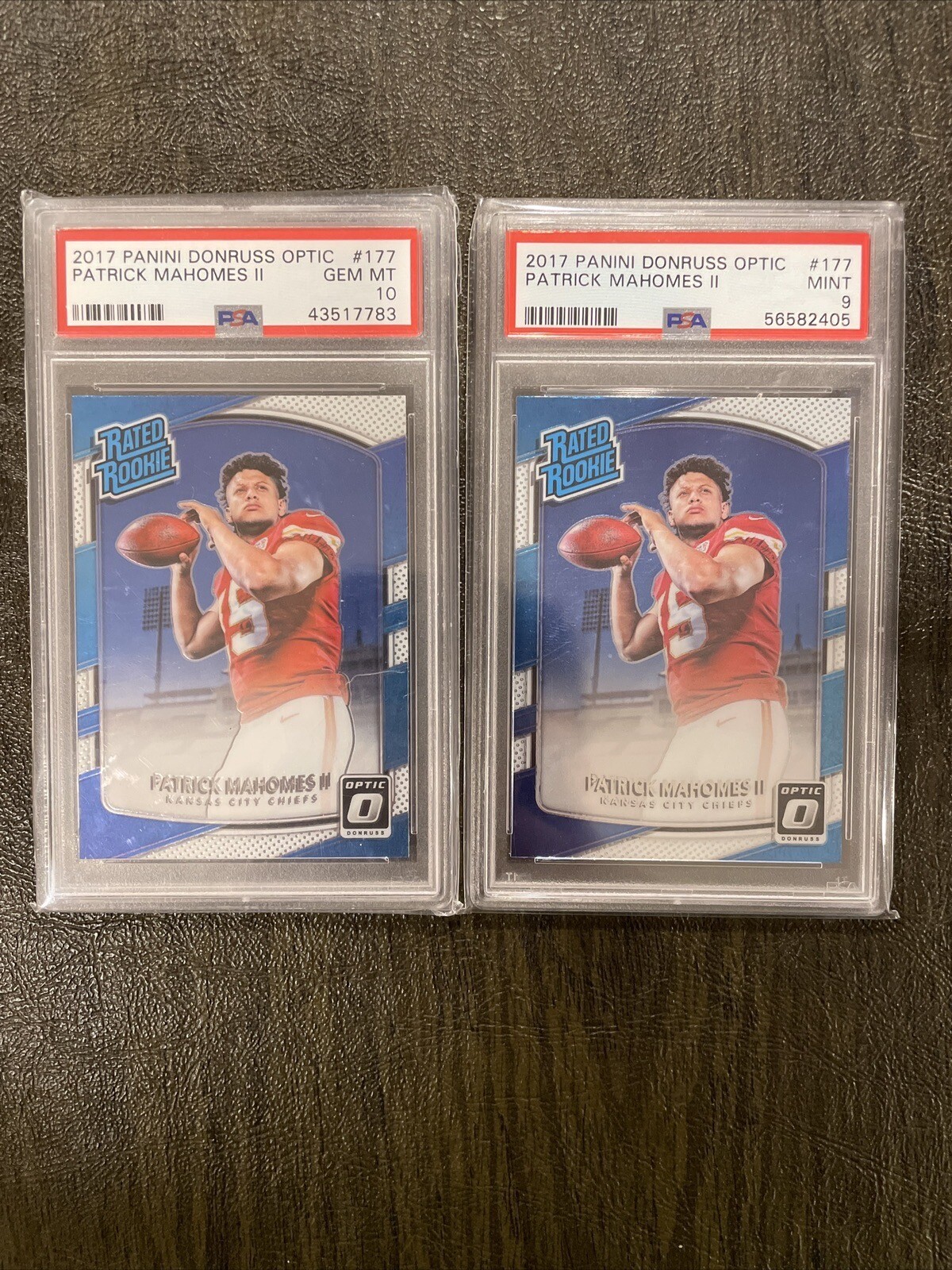 2017 Patrick Mahomes Optic Rated Rookie Card Psa 10 And Psa 9 | eBay
