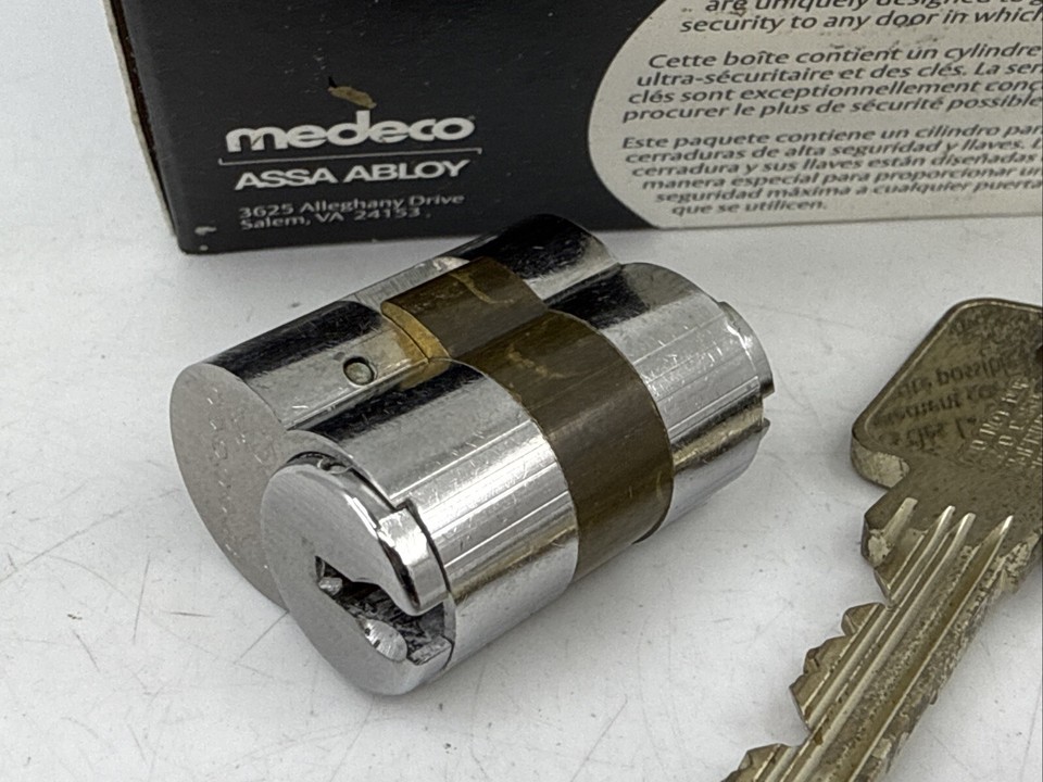 Medeco Assa Abloy 32T0201 M3 Series Large Format I/C Lock Core & Two ...
