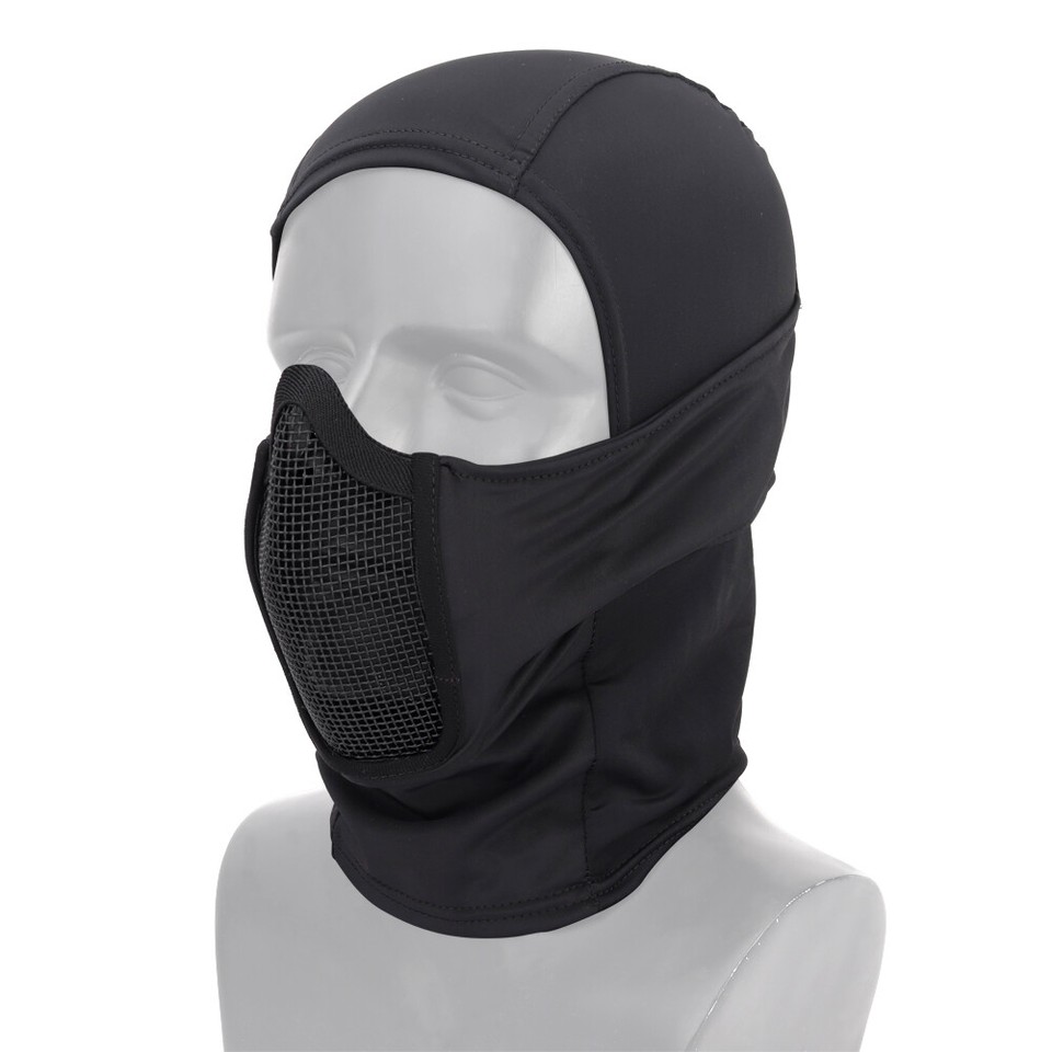 Men Tactical Balaclava Mesh Mask Airsoft Paintball Full Face Sun ...