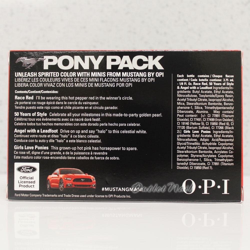 OPI Ford Mustang Collection Mini 4pc - PONY PACK 4pk Kit Set - DD F02 ...