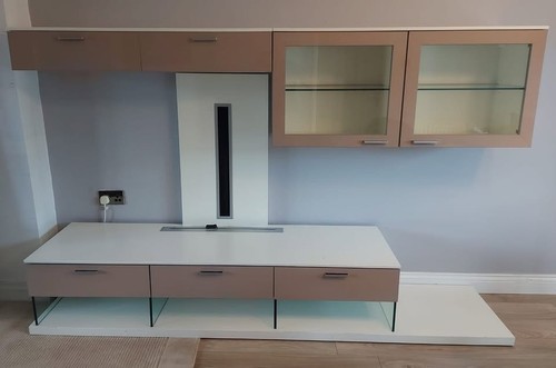 Natuzzi low tv cabinet and matching wall display cabinet & 2 drawer ...