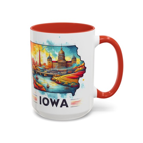 Iowa State Mug (11-15oz) Iowa Souvenir Mug, Iowa State Gift, Iowa Gift ...