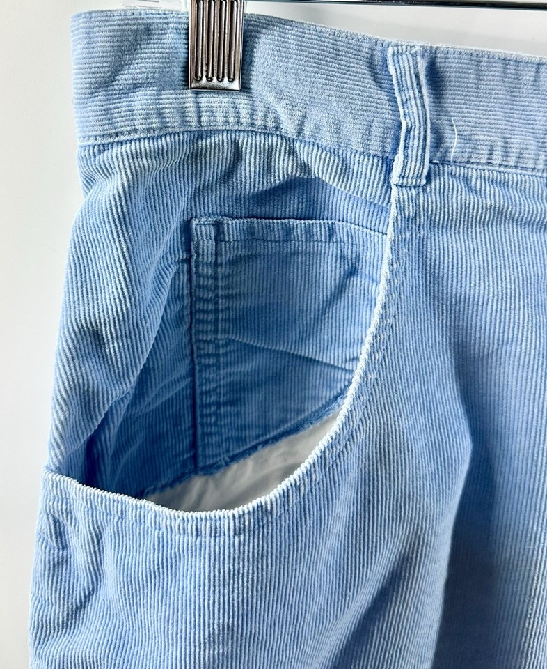 Vtg 70s Mens Clipper Brand Lt Blue Corduroy Pants 100% Cotton Trousers ...