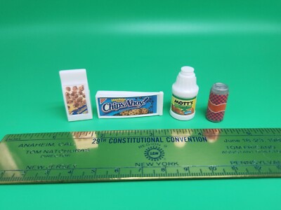 Barbie Doll Snacks Lot Chips Ahoy Cookies Mott's Apple Juice Soda Can ...
