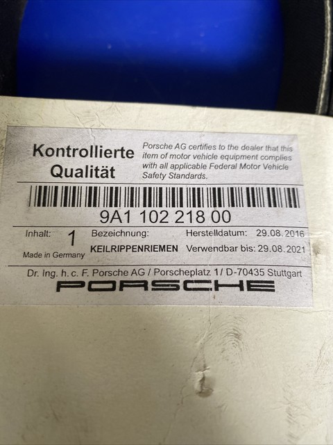 Genuine Porsche V Belt 0PB903137A OPTIBELT Germany for sale online | eBay