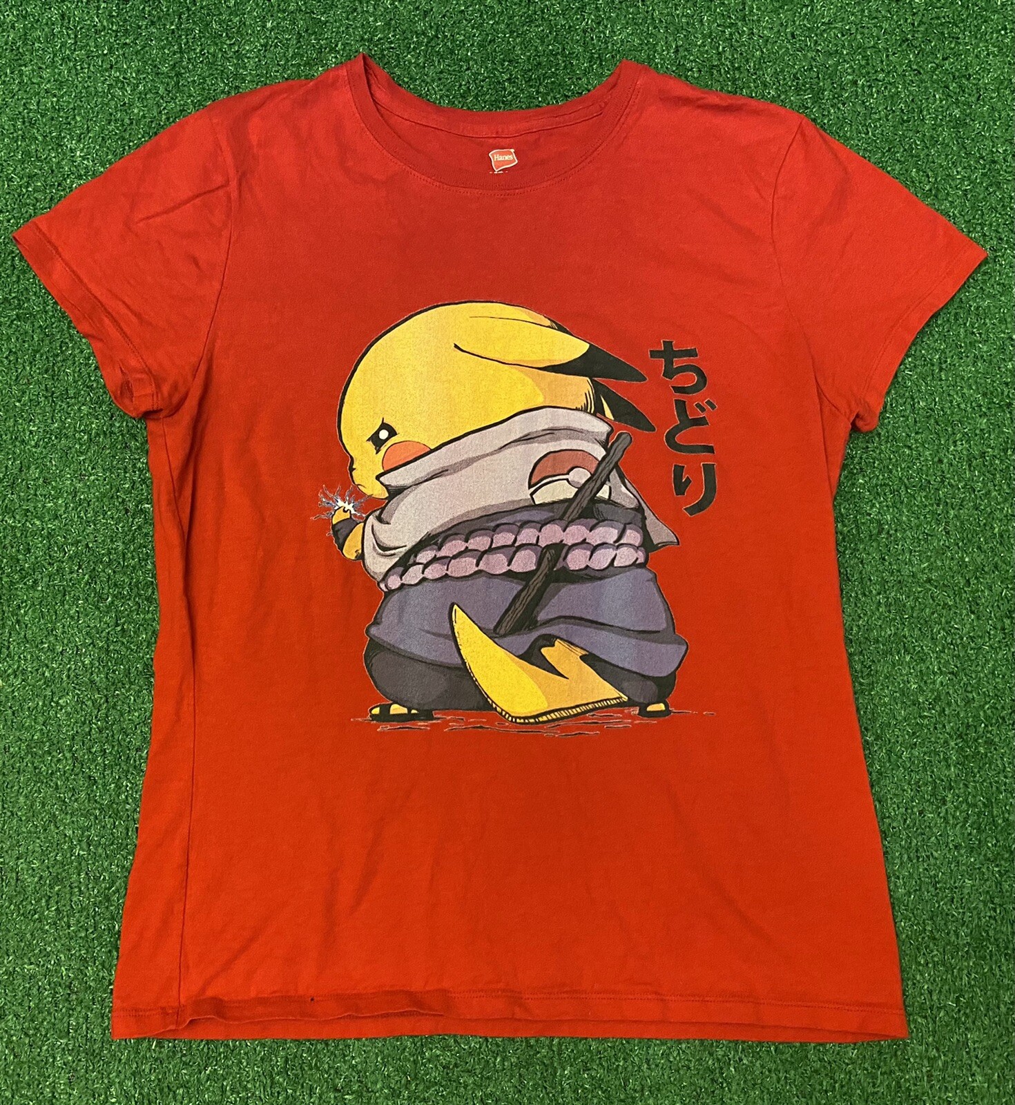 RARE Pokemon Pikachu Warrior Samurai Japan Red T-Shir… - Gem