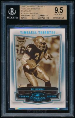 2008 Donruss Classics BO JACKSON Timeless Tribute Platinum /25 *Raiders ...