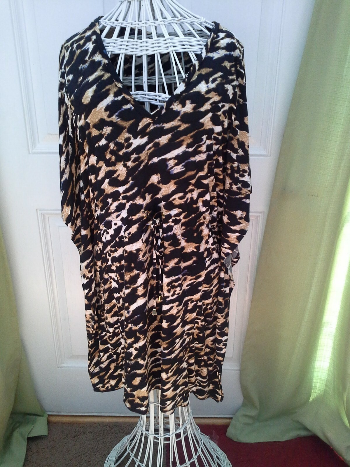 Calvin Klein Leopard Cheetah Print String Waist Sheat… - Gem