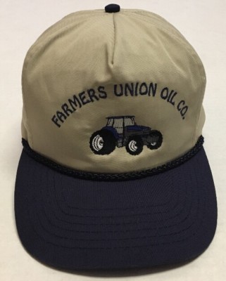 Vtg Farmers Union Oil Hat Petroleum Energy Cap Farming Buffalo South ...