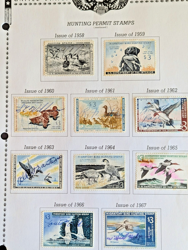 US 1934-1988 COLLECTION OF 55 FEDERAL DUCK HUNTING STAMPS RW1-RW55 | eBay