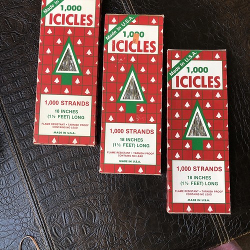 Lot Of 3 Boxes 1965 Vintage Rauch Industries Tinsel Icicles New ...