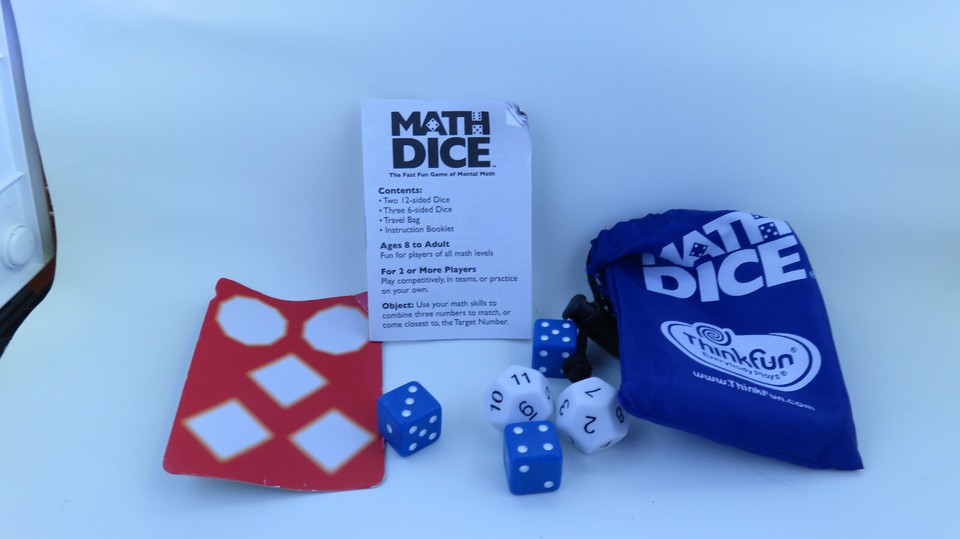 ThinkFun Math Dice Fun Game that Teaches Mental Math Skills to Kids Age ...